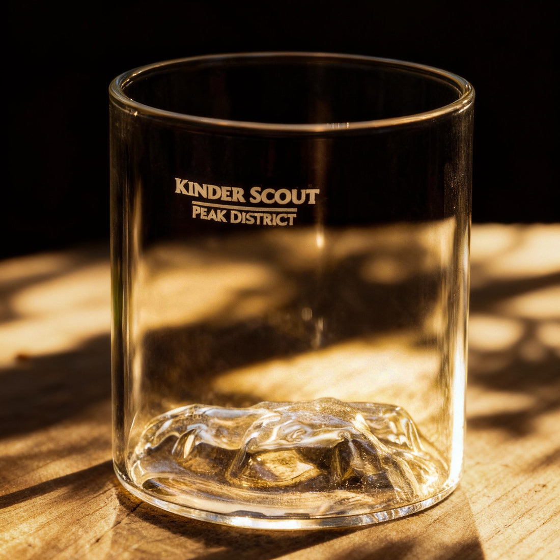Kinder Scout Whisky Tumbler & Coaster Set: Peak District Mountain Gift