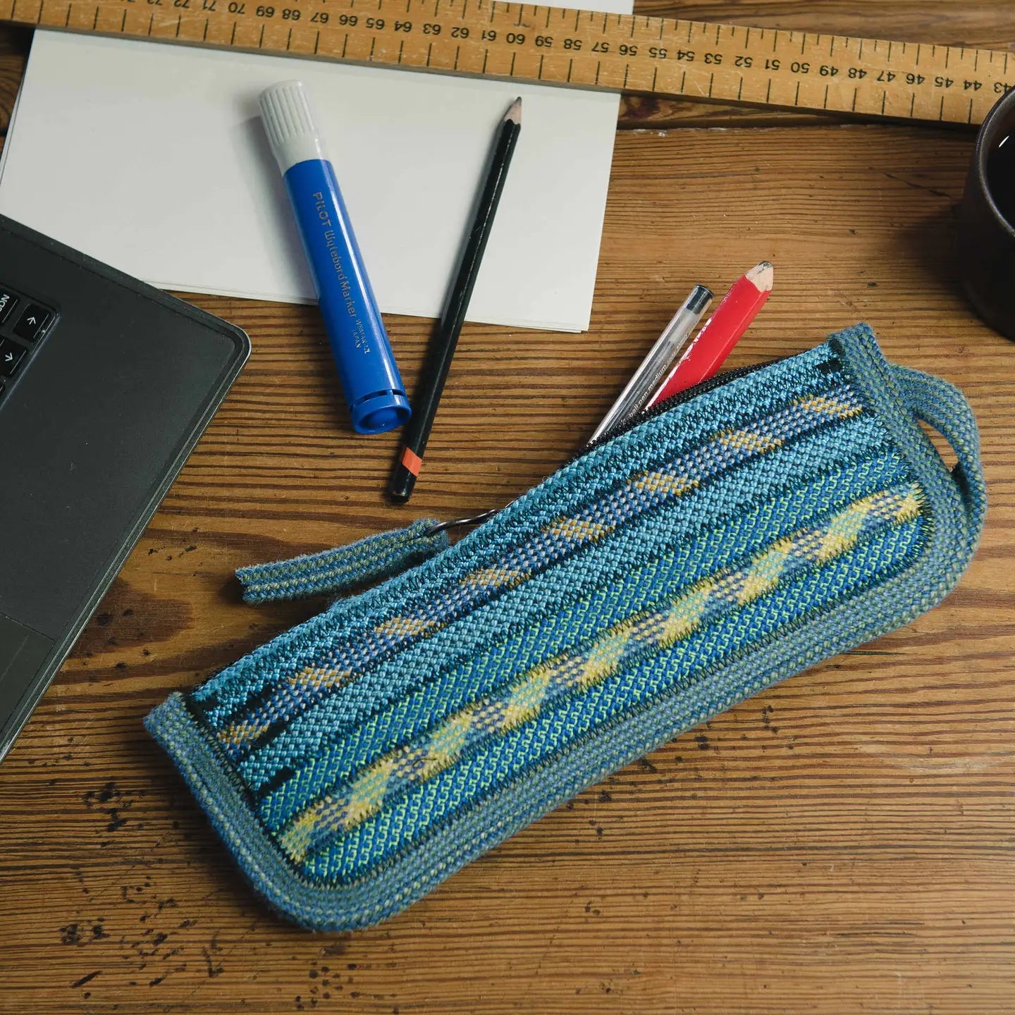 Scavenger Large Zip Pouch Water - Recycled Climbing Rope Pouch